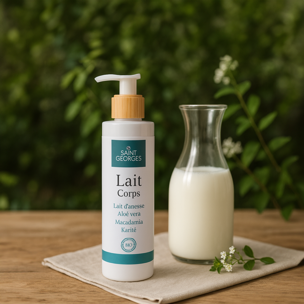 Lait corps hydratant naturel au lait d’ânesse - Savonnerie Saint Georges